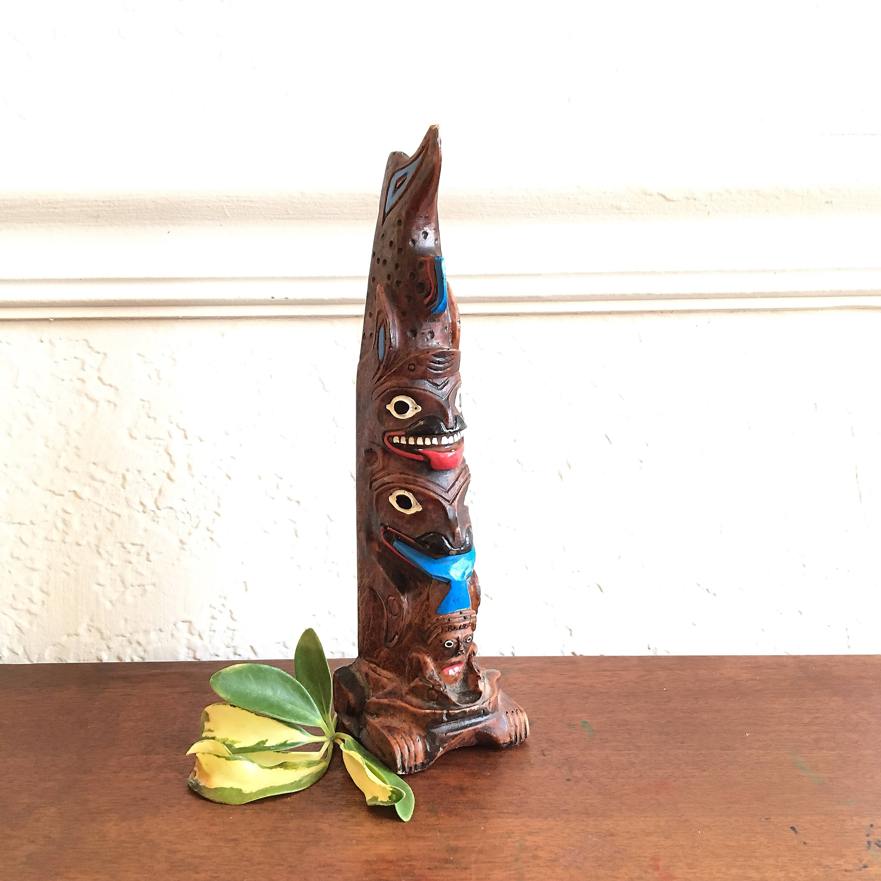 Vintage Made in Alaska Resin Totem Pole With Three Deities/spirits in ...