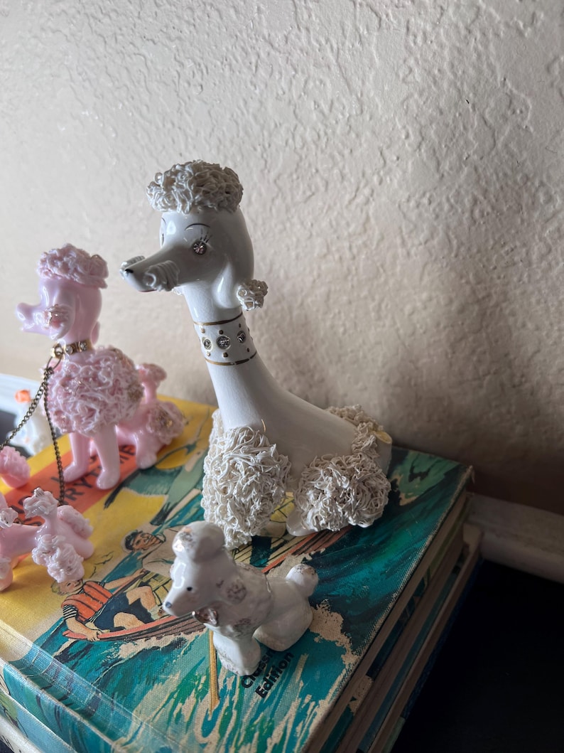 Vintage 1950's Spaghetti Poodle Pups, Dog Lover, Porcelain Knick Knacks ...