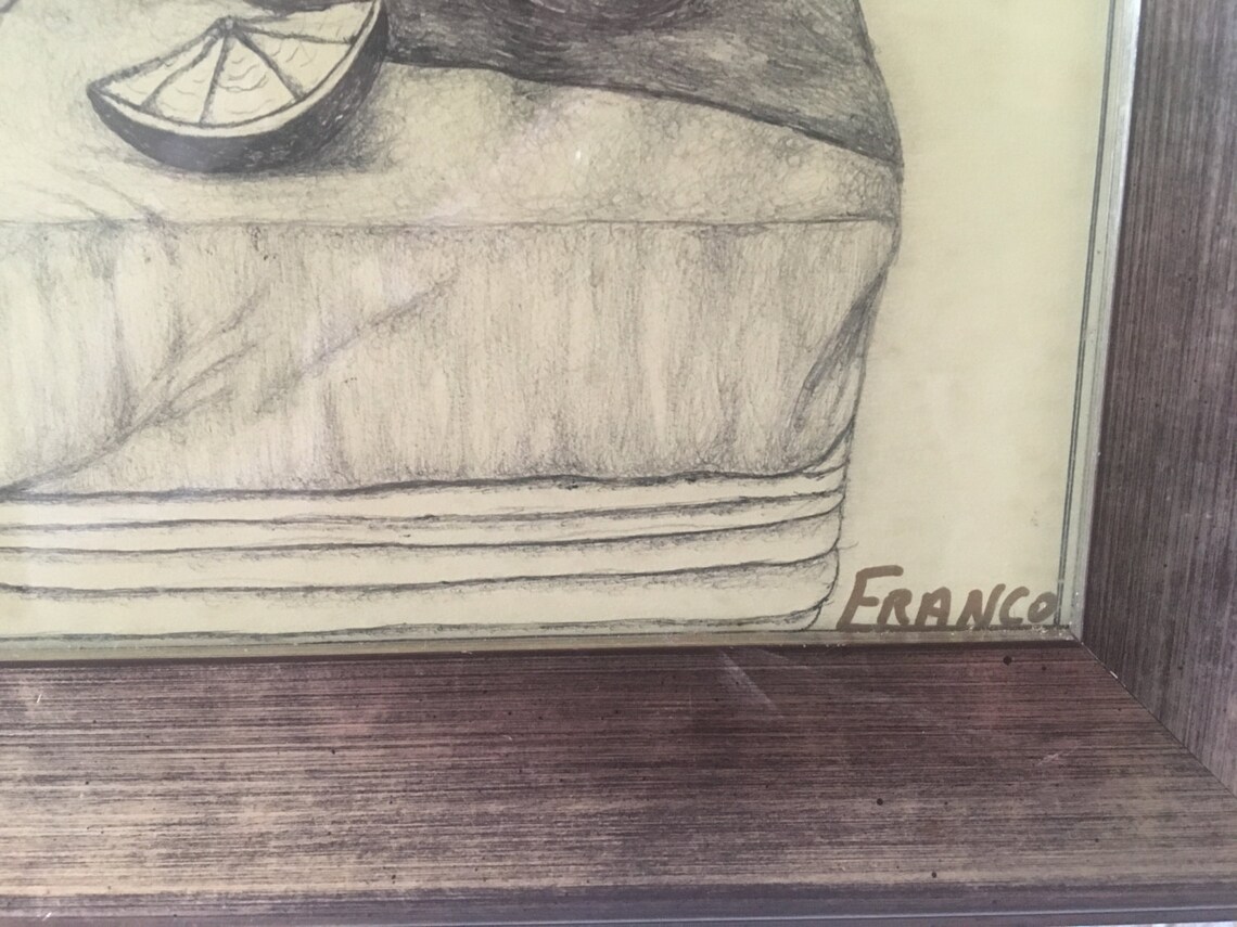 Reproduction Sketch of Botero's the Letter by - Etsy