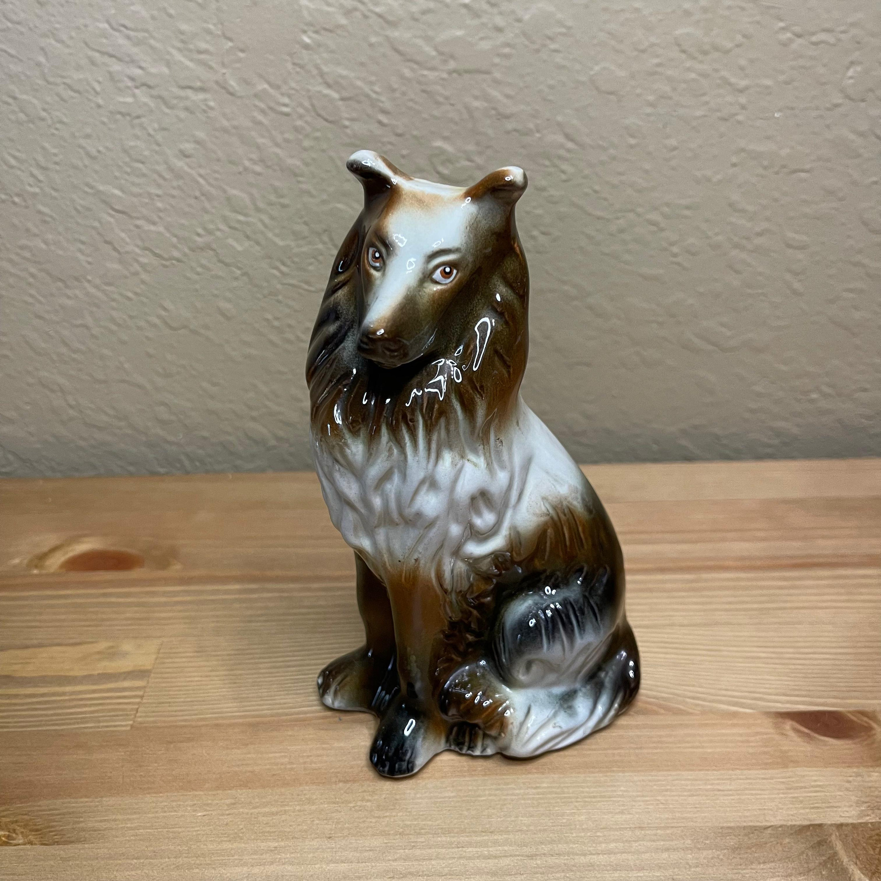 Vintage Collie Lassie Glazed Porcelain Dog Figurine 1950s - Etsy