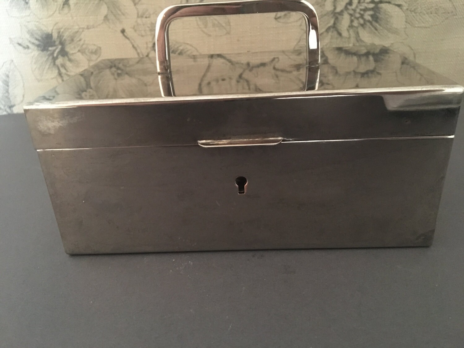 Vintage Silver Nickle Trunk Shape Jewelry/trinket Box - Etsy