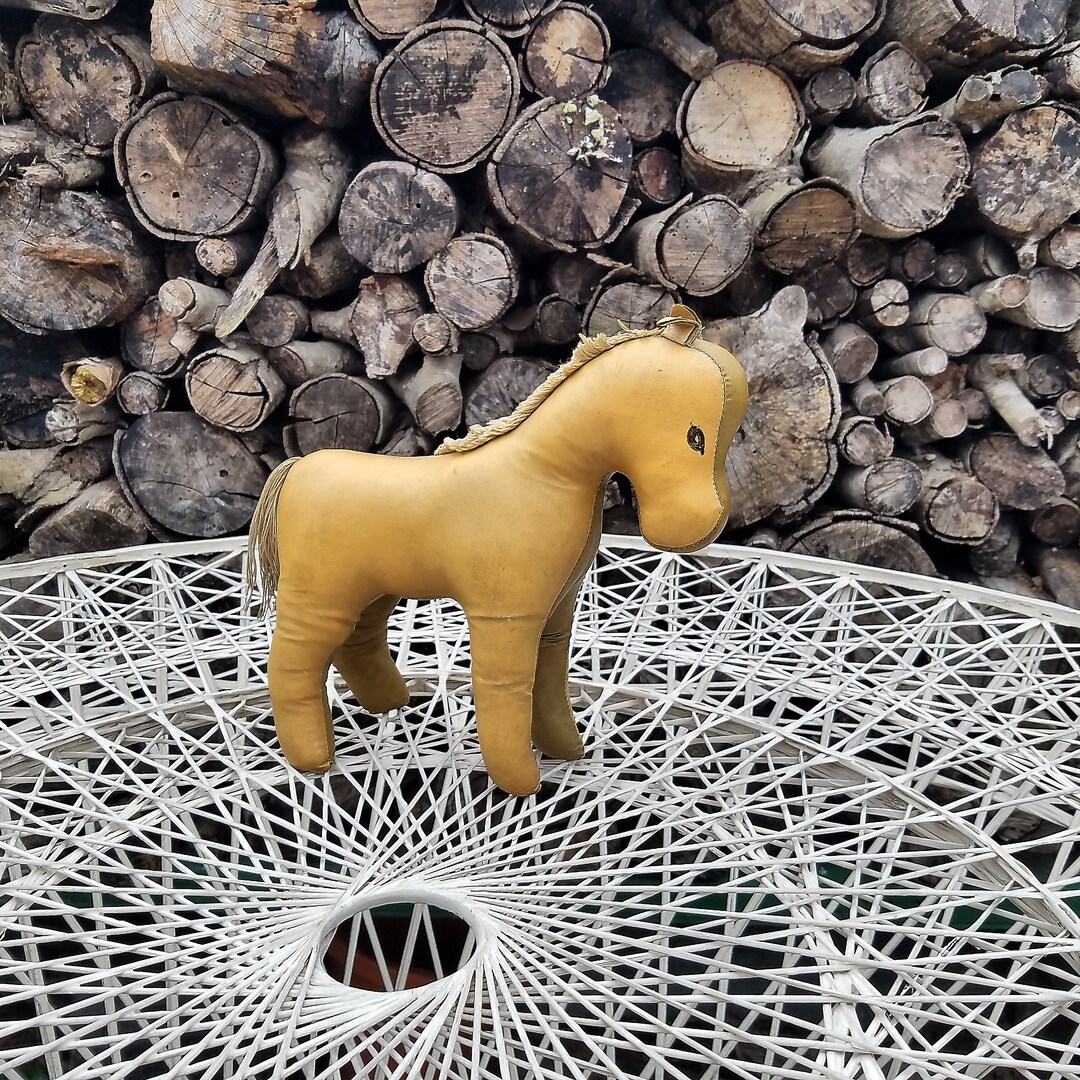 Vintage Waxed Canvas Stuffed Toy Pony - Etsy