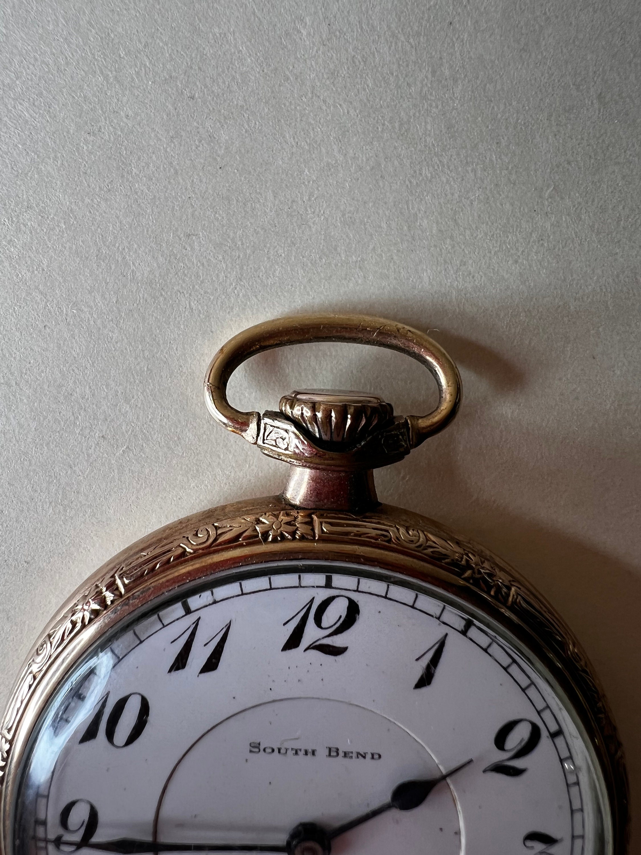Antique South Bend Pocket Watch, Gold Filled, Wadsworth Referee, 19 ...