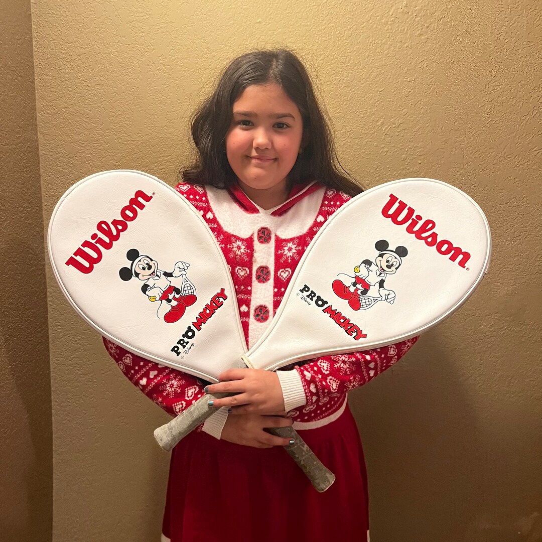 Vintage Disney Mickey Mouse Tennis Rackets Pair, Disneyana, Tennis ...