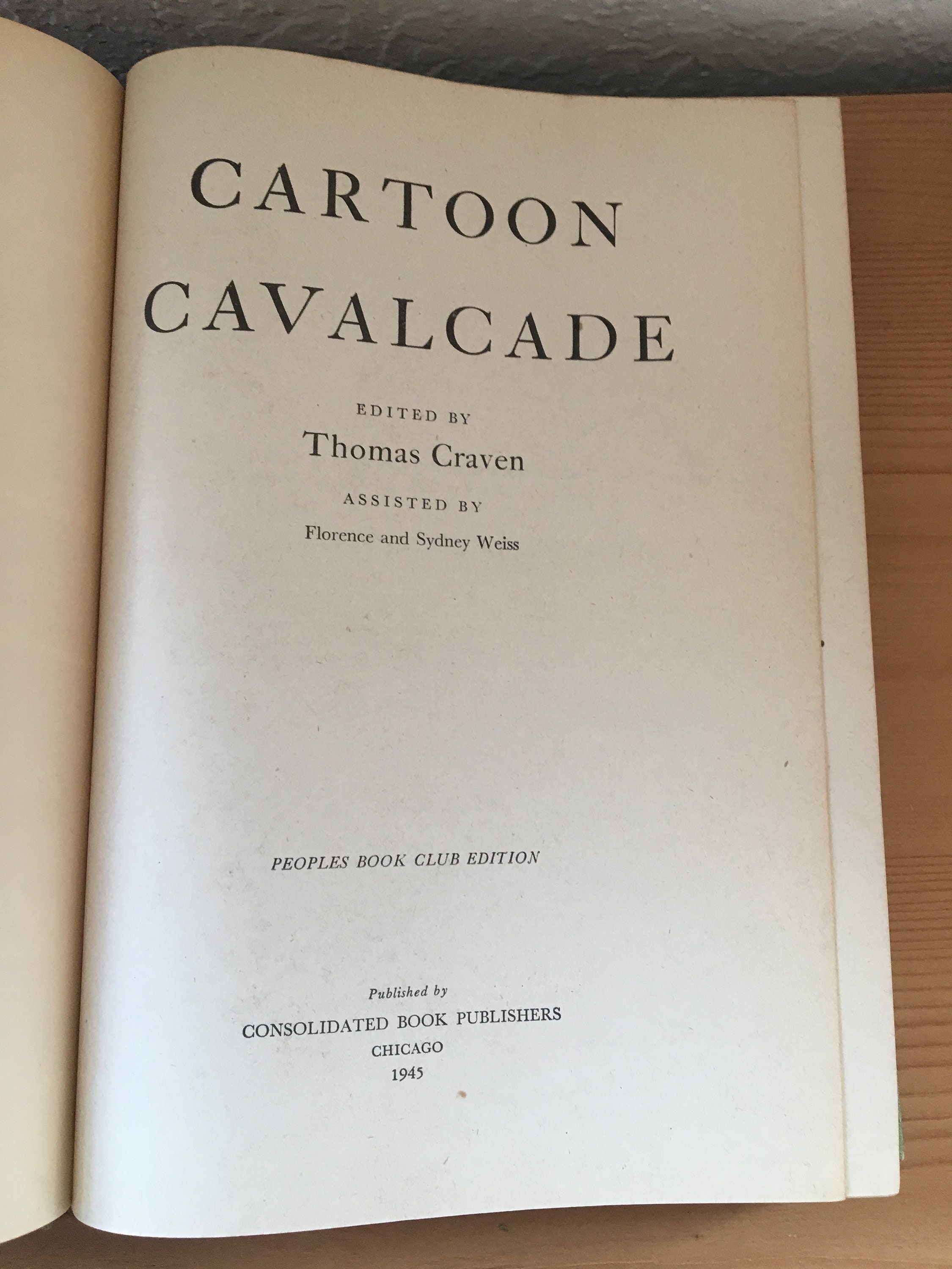 Vintage 1945 Cartoon Cavalcade Edited by Thomas Craven With - Etsy