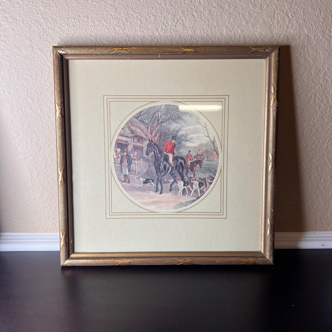 Vintage Framed Hunt Scene Print, William Joseph Shayer, Return Home ...