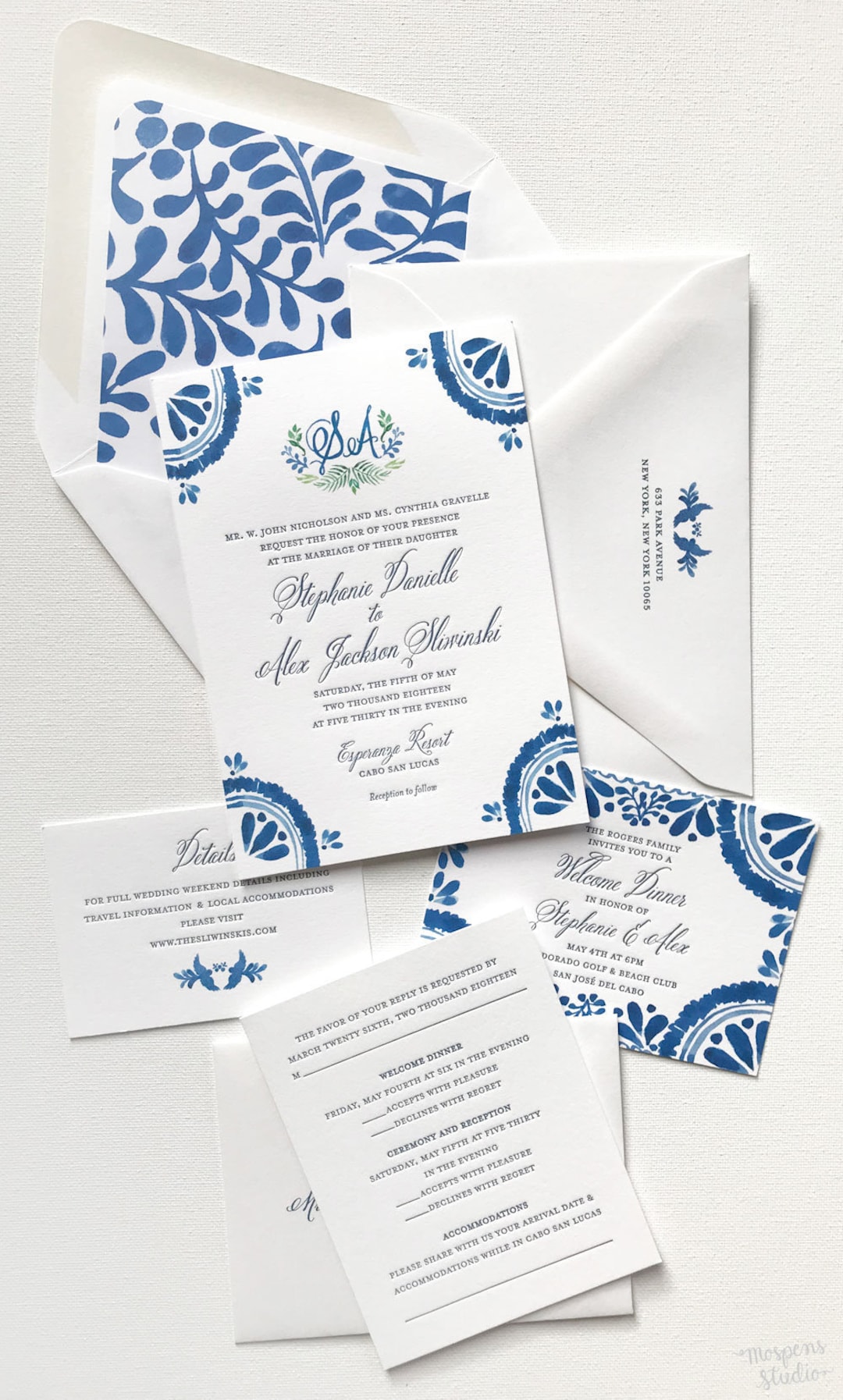 Destination Wedding Invitation, Spanish Talavera Pottery Inspired ...