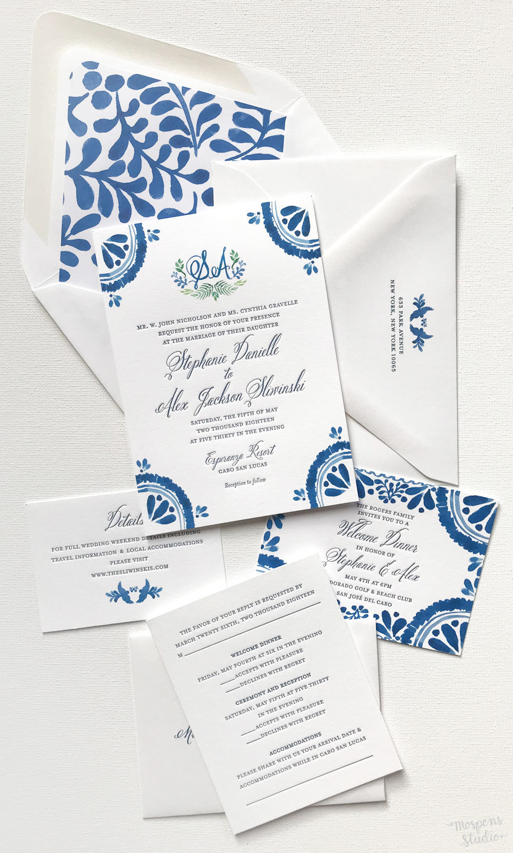 Spanish Talavera Wedding Invitation Destination Wedding | Etsy