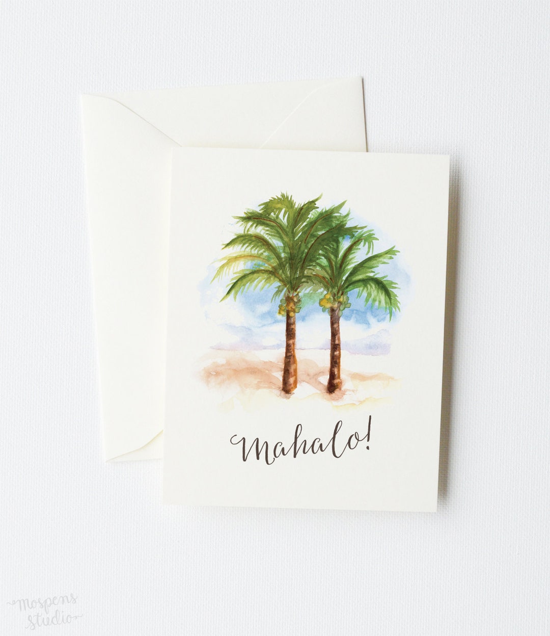 Mahalo! Thank You Cards, Beach Wedding Thank You Cards, Hawaiian Thank ...