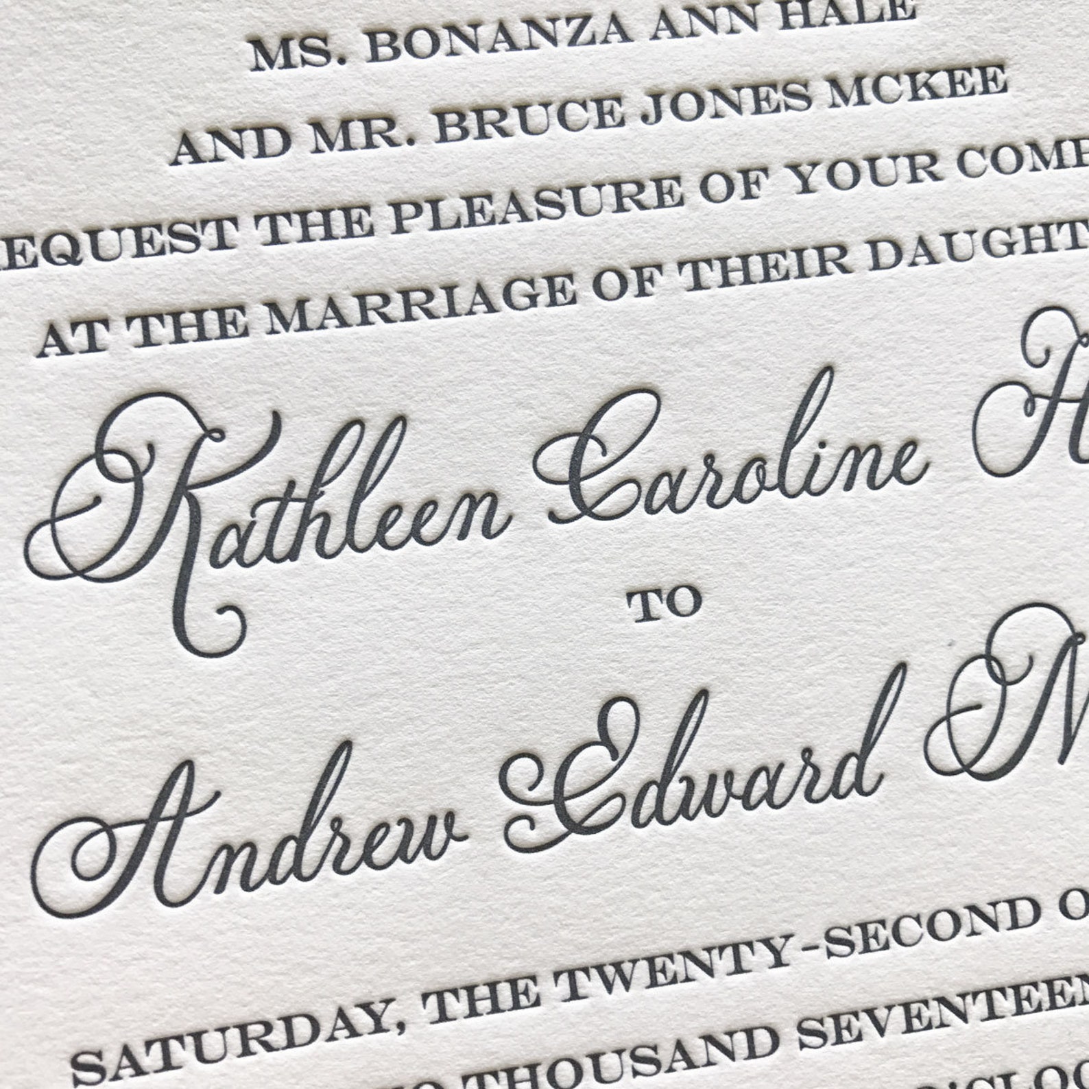Letterpress Wedding Invitations Sample Pack | Etsy
