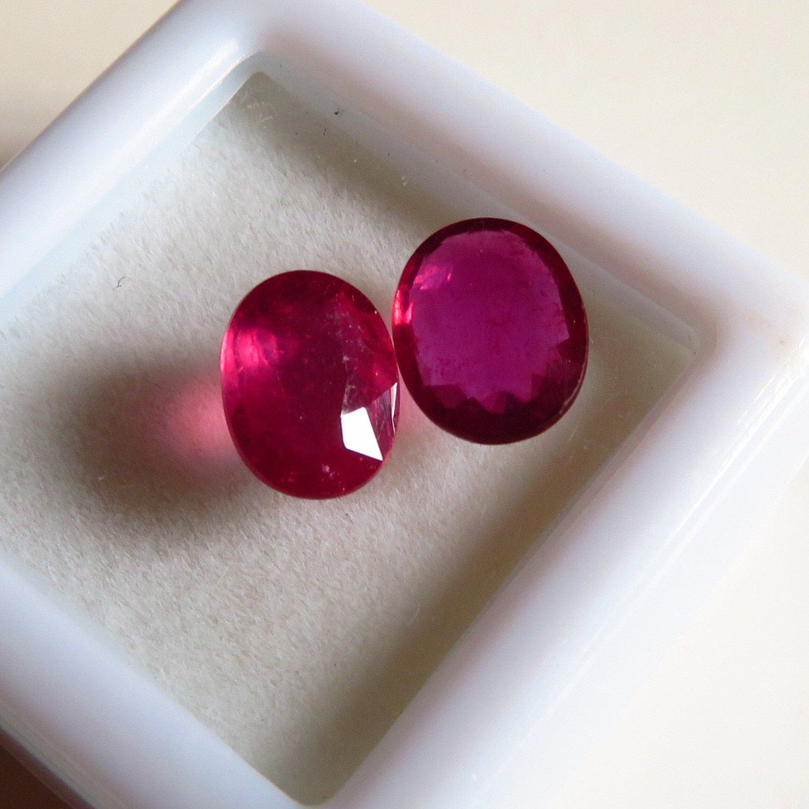 1.60 & 1.55 Ct. Natural Ruby Pair. Rare Find of Same Size and - Etsy