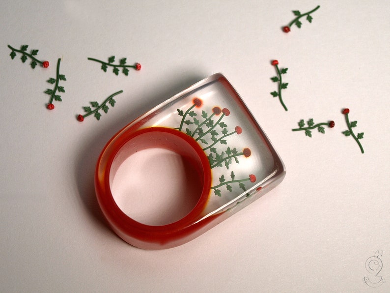 Red Roses Romantic Flower Ring With Red Mini-roses on a - Etsy