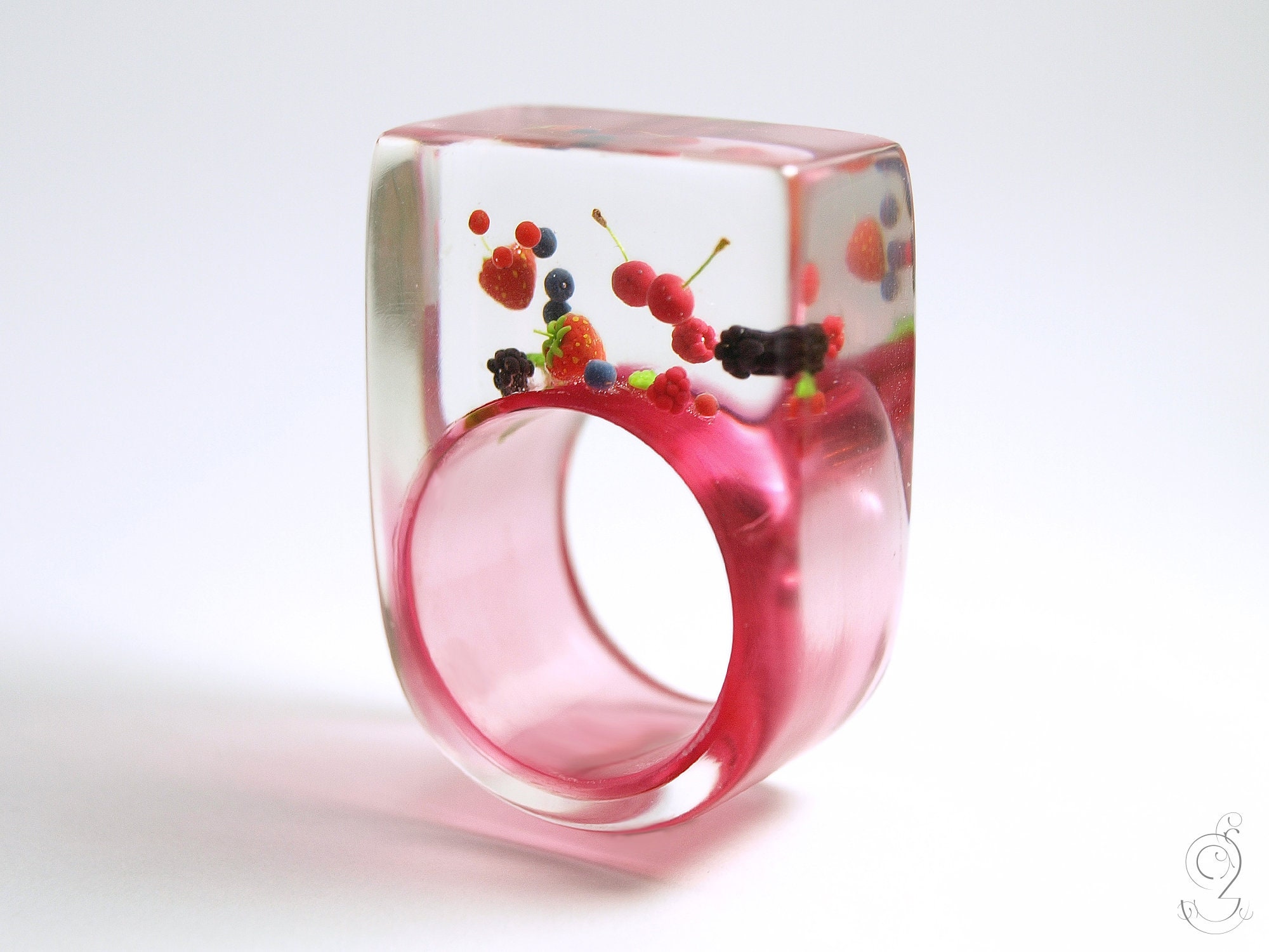 Berry Mix A Fruity Sweet Cast Resin Ring With Mixed Berries | Etsy