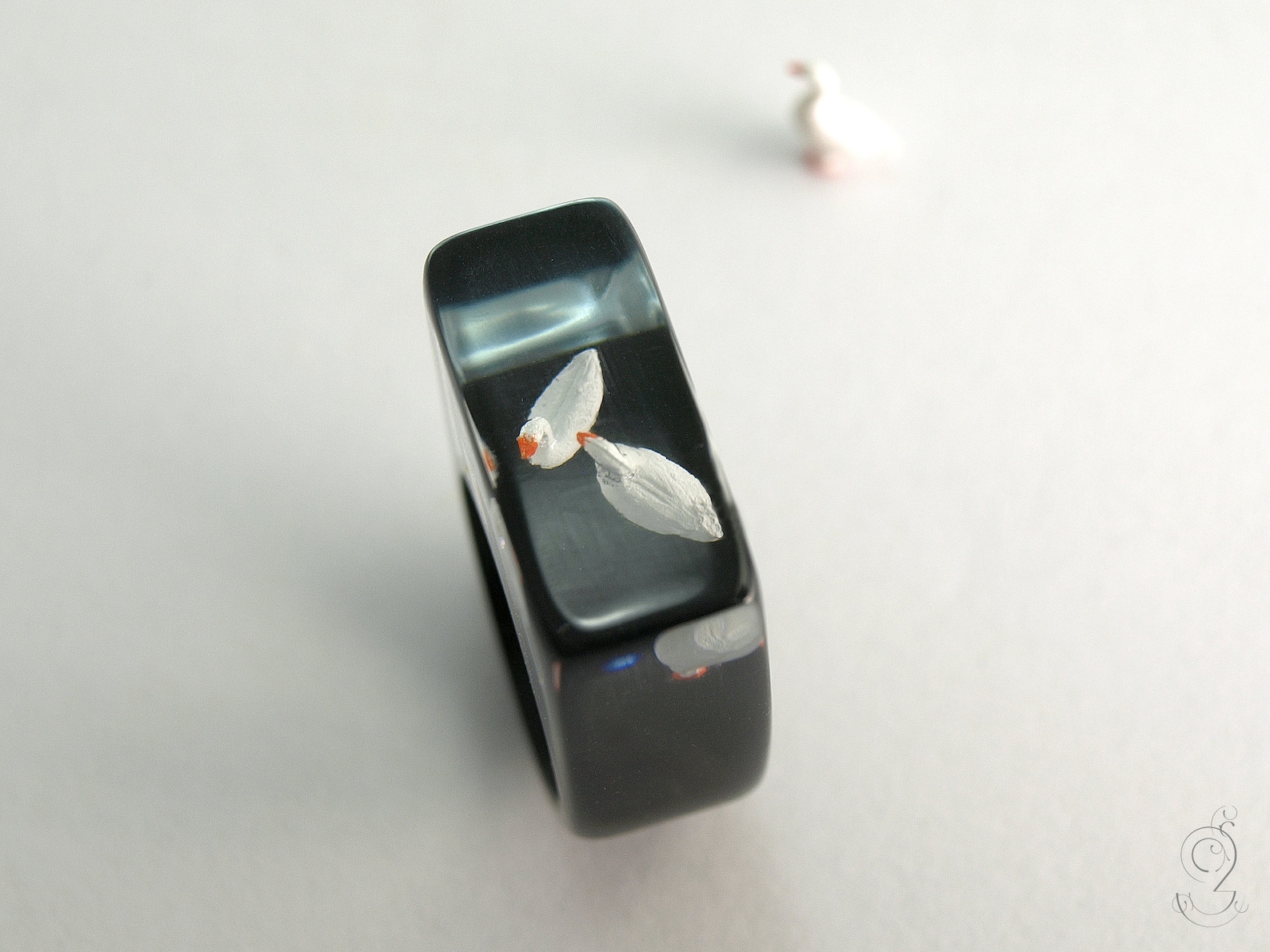 Gaggle of Geese Cute Geese Ring With Two White Mini-geese on | Etsy