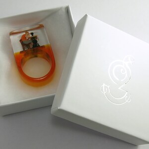 Sewing Machine Handmade Sewing Ring With a Mini Seamstress and Her ...