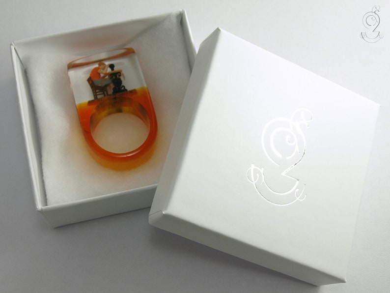 Sewing Machine Handmade Sewing Ring With a Mini Seamstress - Etsy