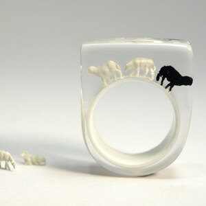 Sheep Ring Black Sheep With a Black and Two White - Etsy UK