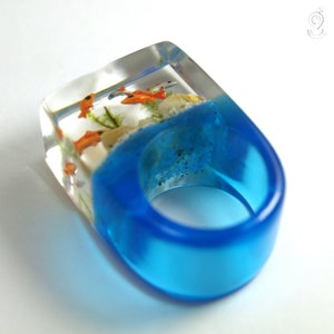 Etsy Design Awards Finalist 2020: Aquarium – Fish Ring With Silver ...