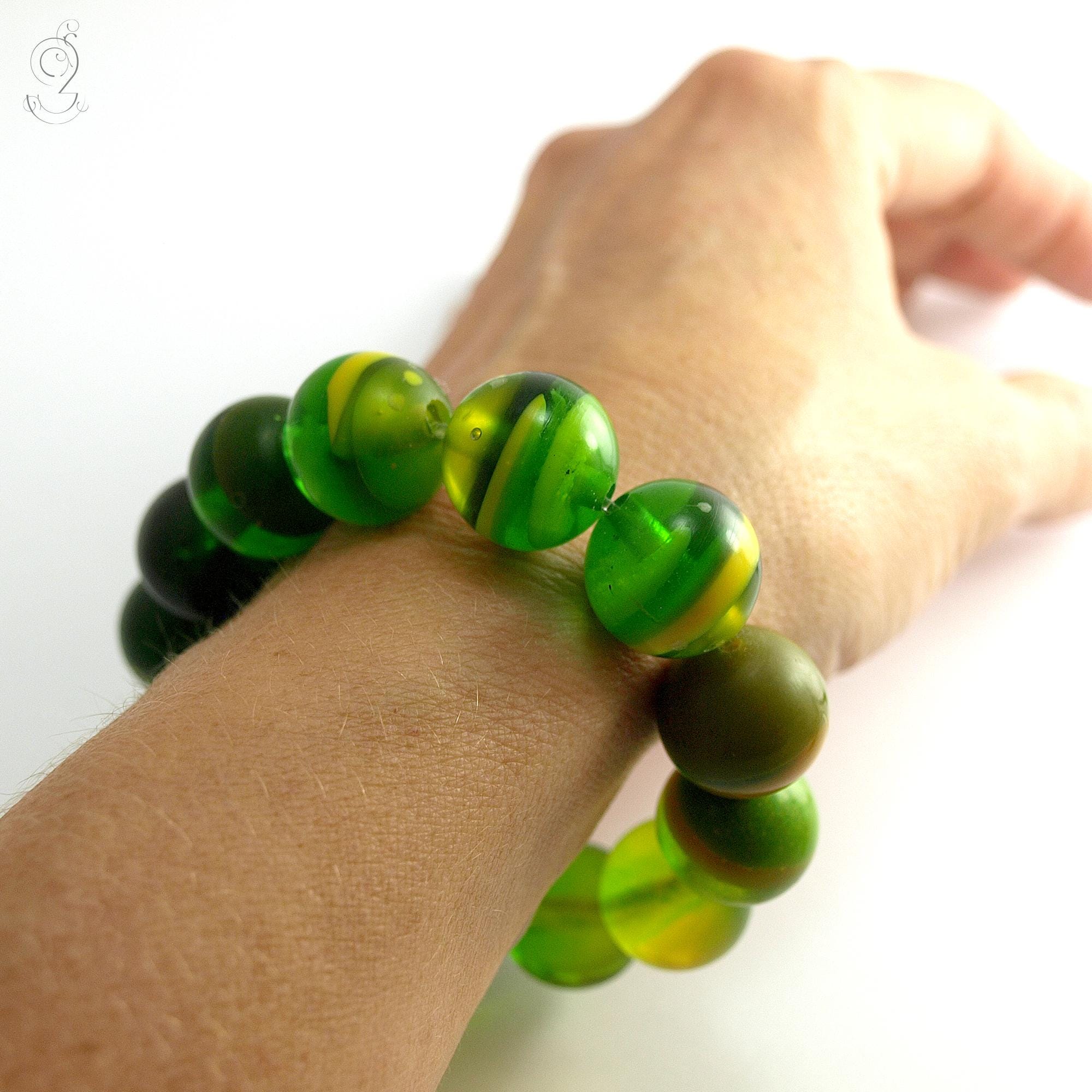 Colorful Beads – Large Bracelet of Different Colored Resin Beads With ...