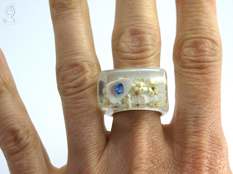 Flotsam Mysterious Ring With a Blue Zirconia Gemstone in a - Etsy