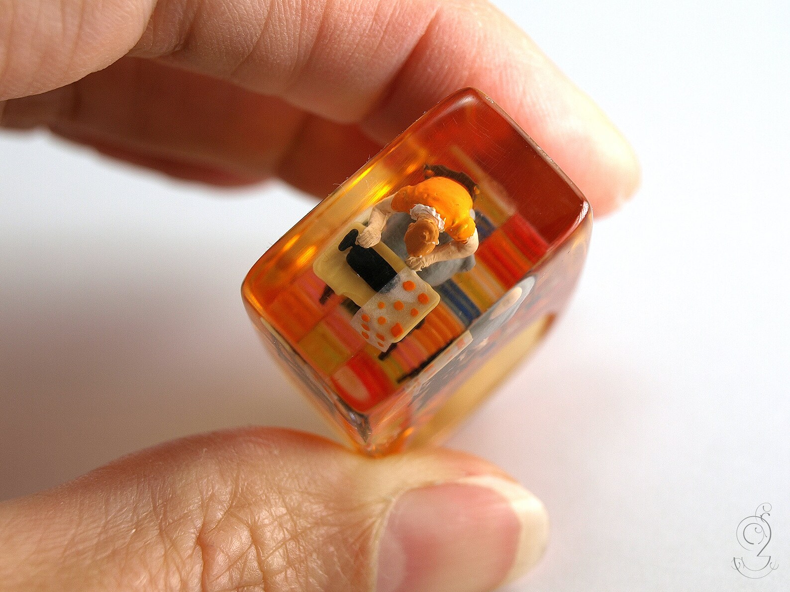 Sewing Machine Handmade Sewing Ring With a Mini Seamstress - Etsy