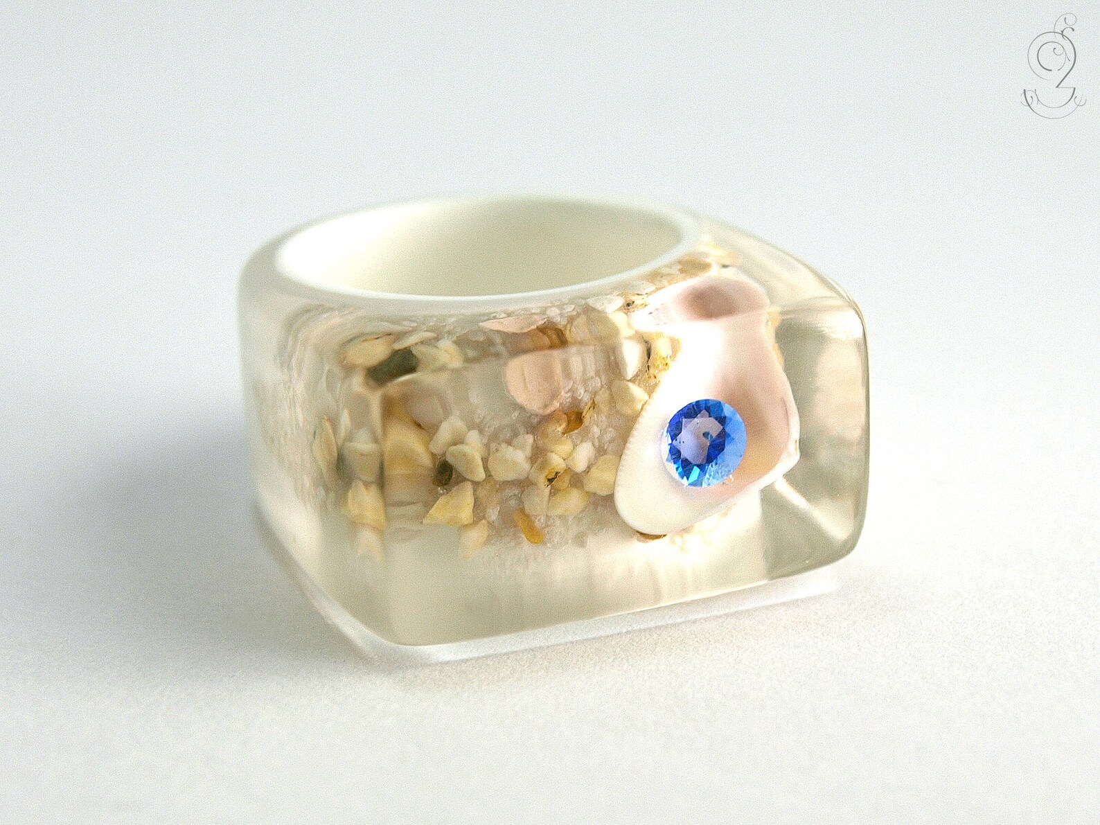 Flotsam Mysterious Ring With a Blue Zirconia Gemstone in a - Etsy