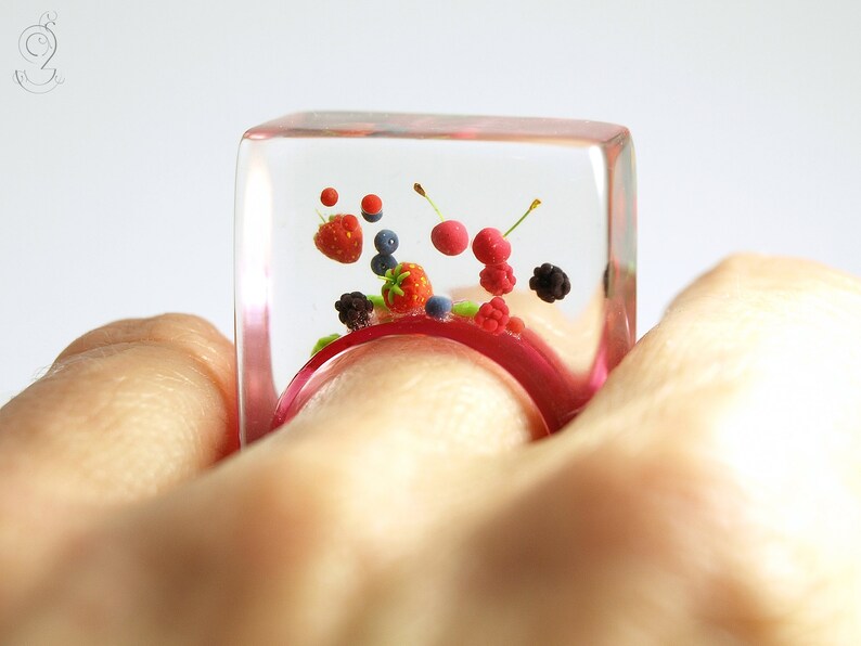Berry Mix A Fruity Sweet Cast Resin Ring With Mixed Berries - Etsy