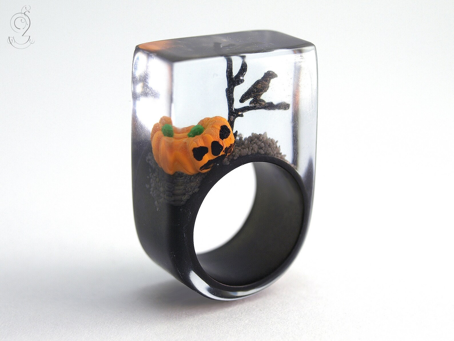 Halloween Creepy Pumpkin Ring With an Orange Plastic - Etsy