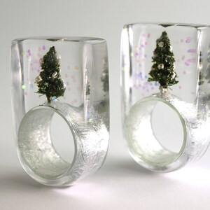 Merry Christmas Sparkling Ring With a Decorated Christmas Tree Made of ...