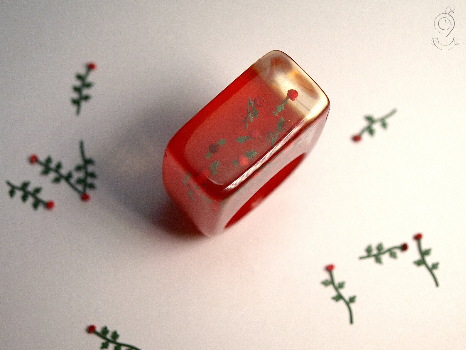Red Roses Romantic Flower Ring With Red Mini-roses on a - Etsy
