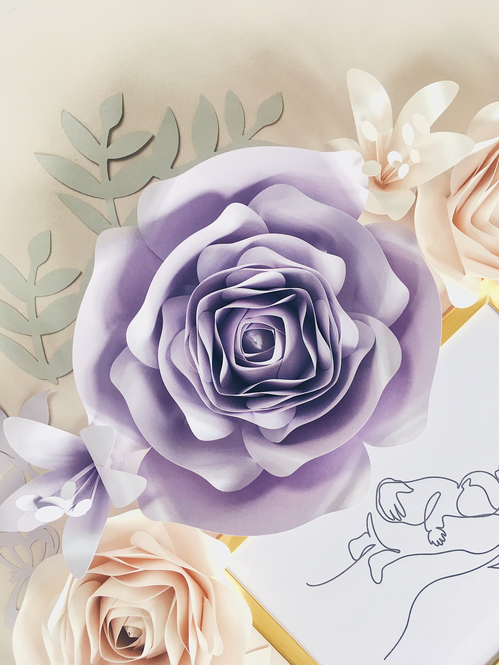 GIANT PAPER FLOWERS Wall Decor Large Flower to Hang on Wall | Etsy