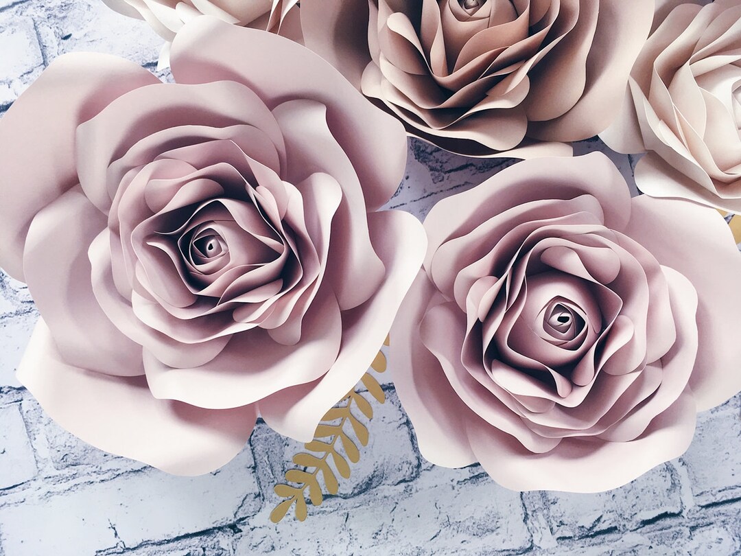 3D PAPER FLOWERS, Elegant Wall Decor, Flowers for Girls Room, Roses ...