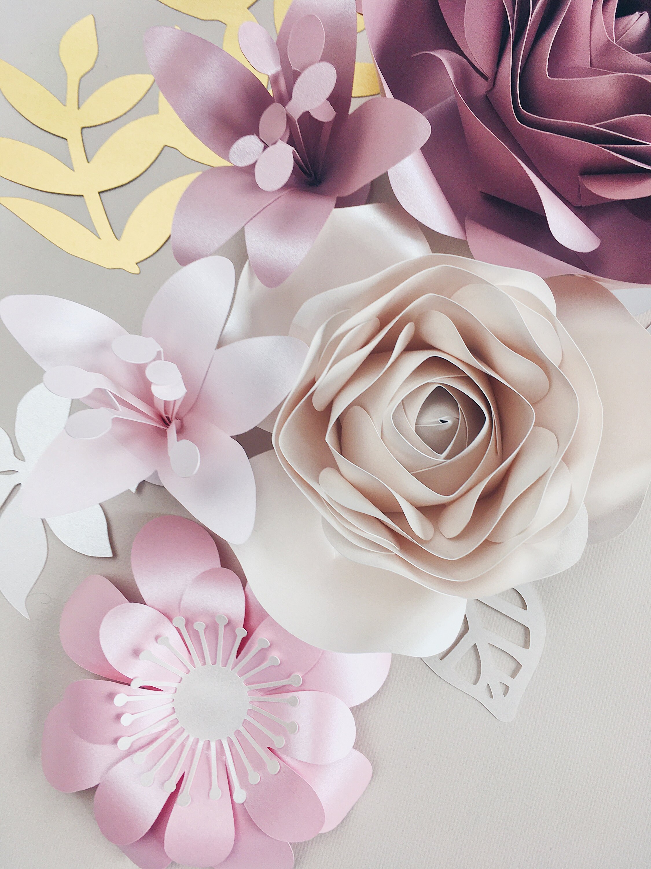 NURSERY PAPER FLOWERS Wall Decor Floral Girl Room Wall Art - Etsy