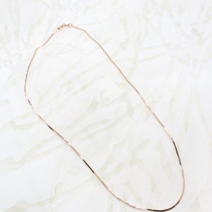 Rose Gold Snake Chain, Rose Gold Snake Chain Necklace, Rose Gold Snake ...