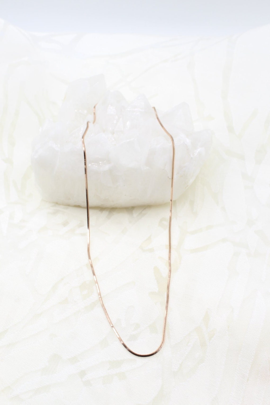 Rose Gold Snake Chain Rose Gold Snake Chain Necklace Rose | Etsy