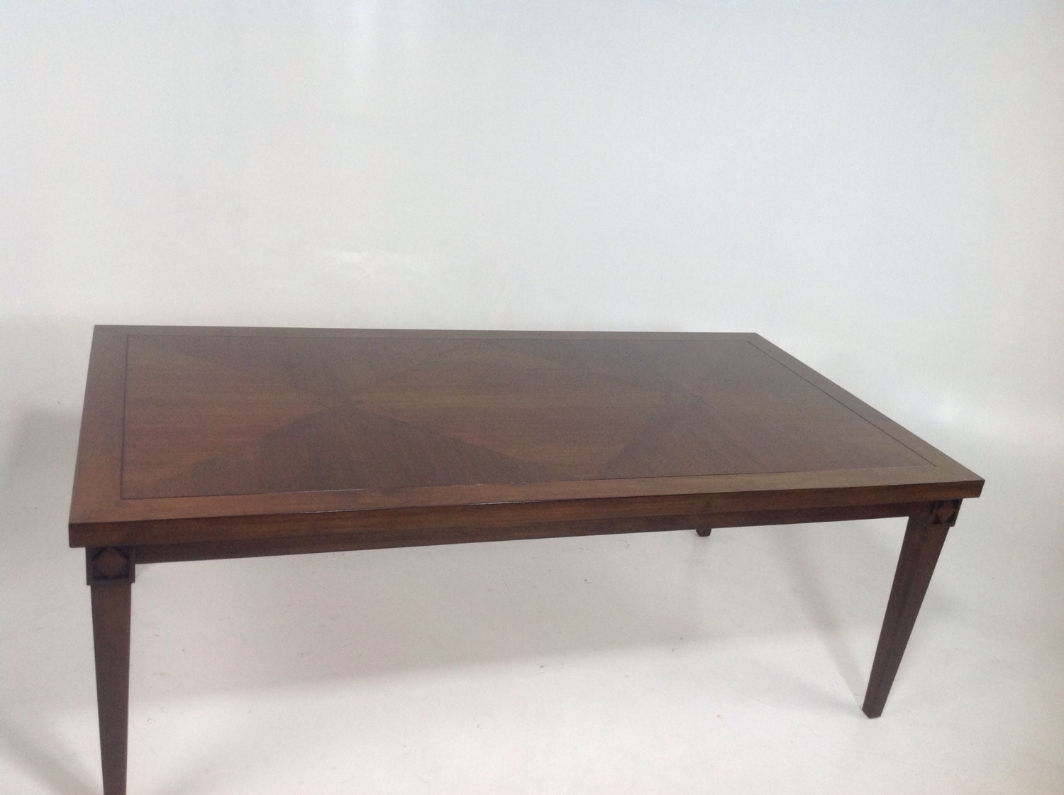 Modern rectangle walnut dining table | Etsy