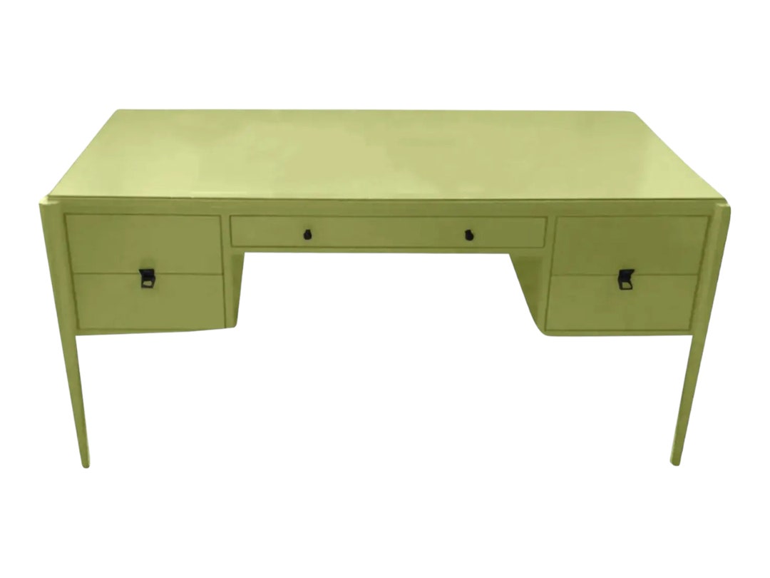 Mid 20th Century Lacquered Green Writing Desk - Etsy