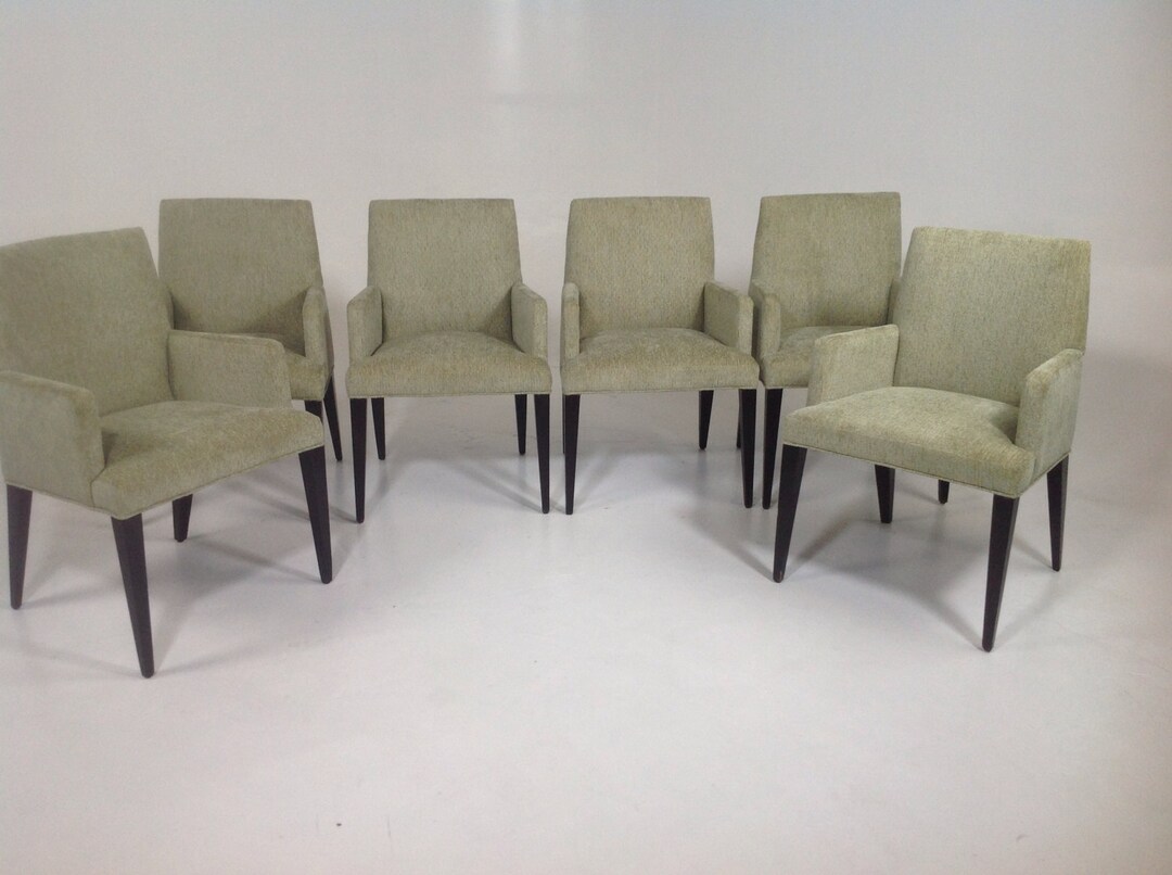 Modern Dining Chairs Done in a Rich Chenille Set of 6 - Etsy