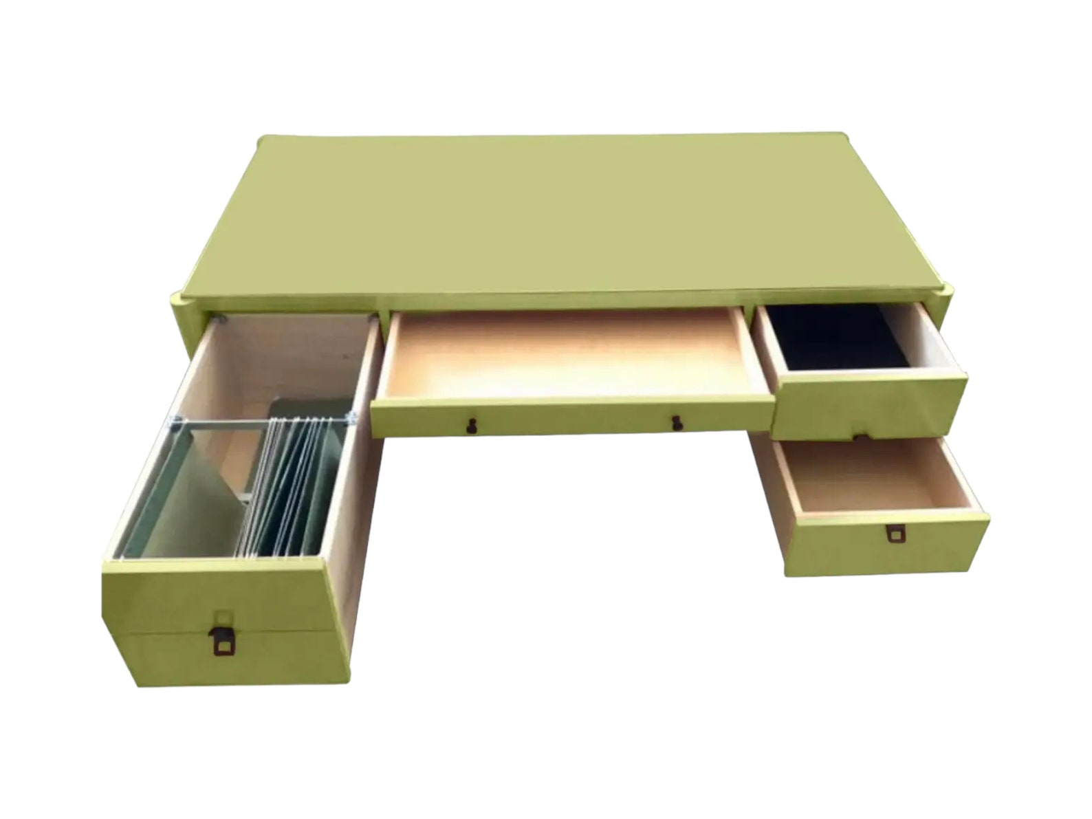 Mid 20th Century Lacquered Green Writing Desk - Etsy