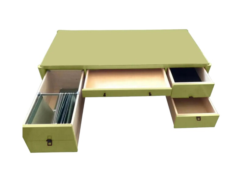 Mid 20th Century Lacquered Green Writing Desk - Etsy