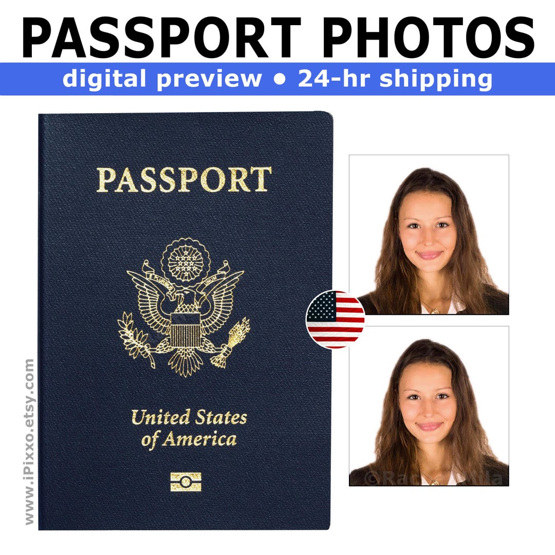 US Passport Photos 2x2 Inch Prints, Pre-cut Passport Photos, VISA ...