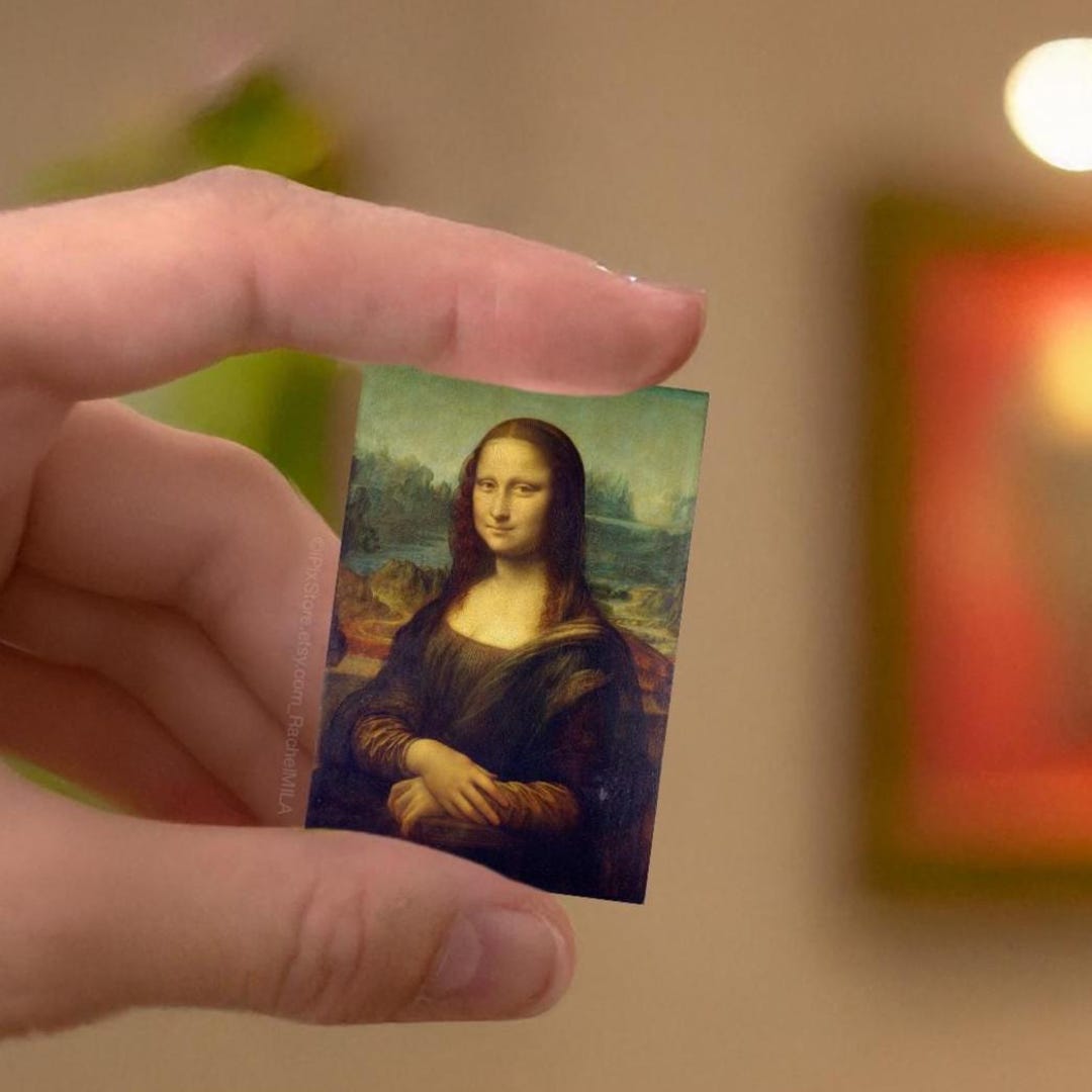 Mini Mona Lisa Canvas Print: Fine Art Reproduction, Unique Decor - Etsy