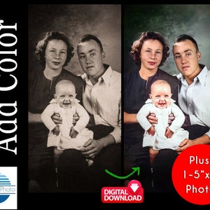Colorize Photo Restoration, Old Photo Restore, Add Color to an Old ...