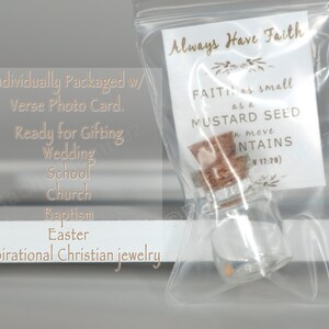 Mustard Seed Charms Tiny Faith Glass Bottle, Mini Gift for Self, a ...