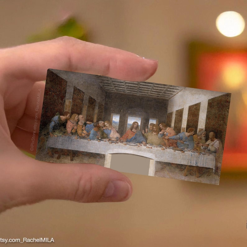 The Last Supper Miniature Art Print: Leonardo Da Vinci Replica - Etsy