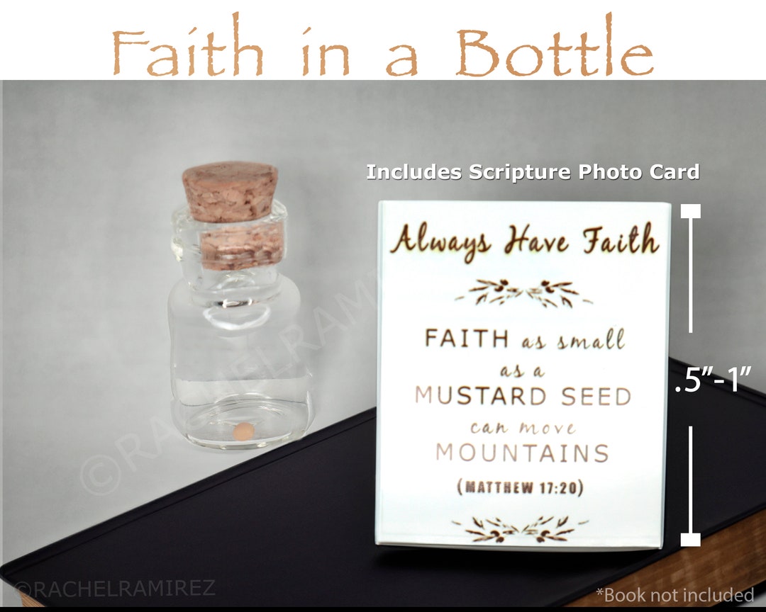 Mustard Seed Charms Tiny Faith Glass Bottle, Mini Gift for Self, a ...