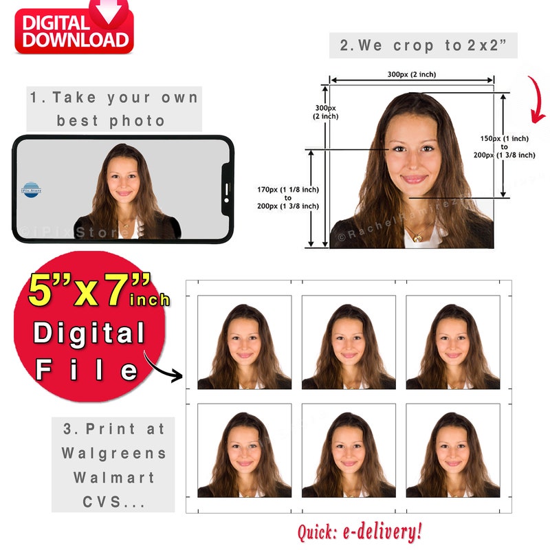 Passport Photo 2x2 - Etsy