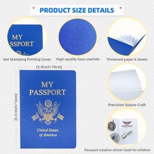 Blank Passport Travel Journal, Include a REAL 2x2" Passport Style Print ...