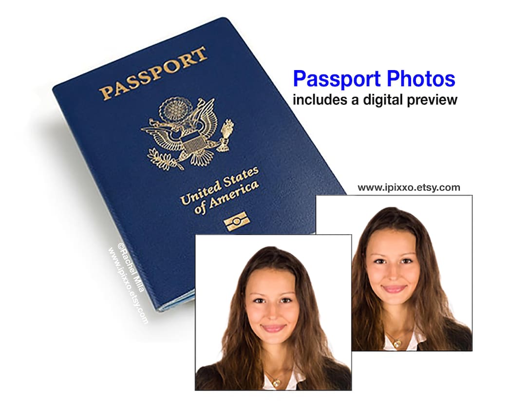 U.S. Passport Photos: Compliant 2x2 Inch Prints - Etsy