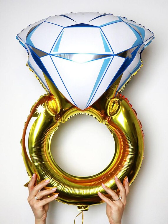 Gold ring foil balloon mylar foil balloon wedding balloon | Etsy